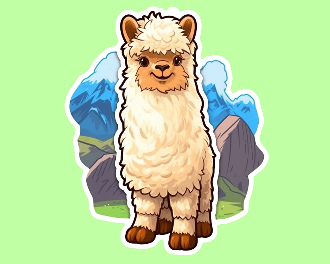 Alpaca Sticker Aufkleber Digital Download PNG File - Etsy