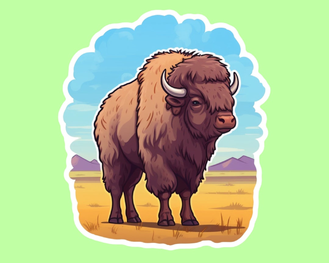 Bison Sticker Aufkleber Digital Download PNG File - Etsy