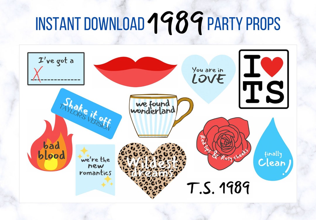 Taylor Swift Photo Booth, 1989 Taylor's Version, Taylor Swift Party ...