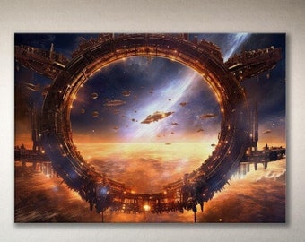 Stargate to the Stars 4, Modern Art, Fantasy, Mystic Landscape Art - Etsy