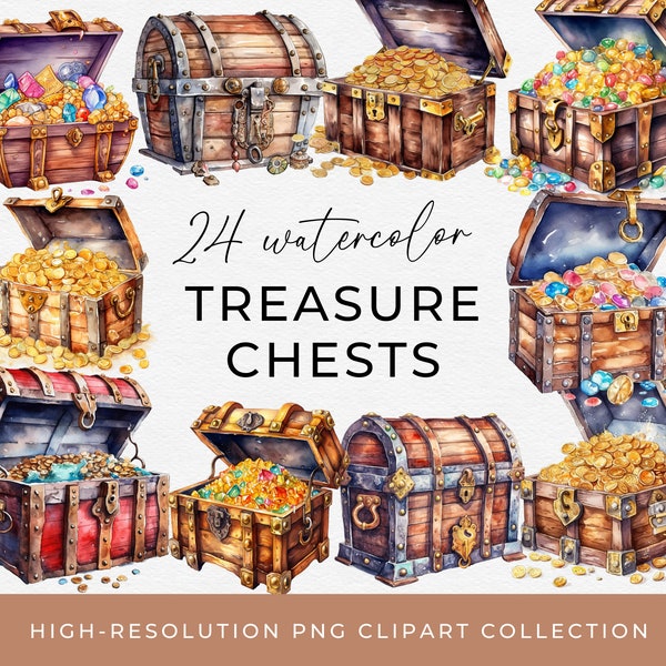 Gold Treasure Chest - Etsy