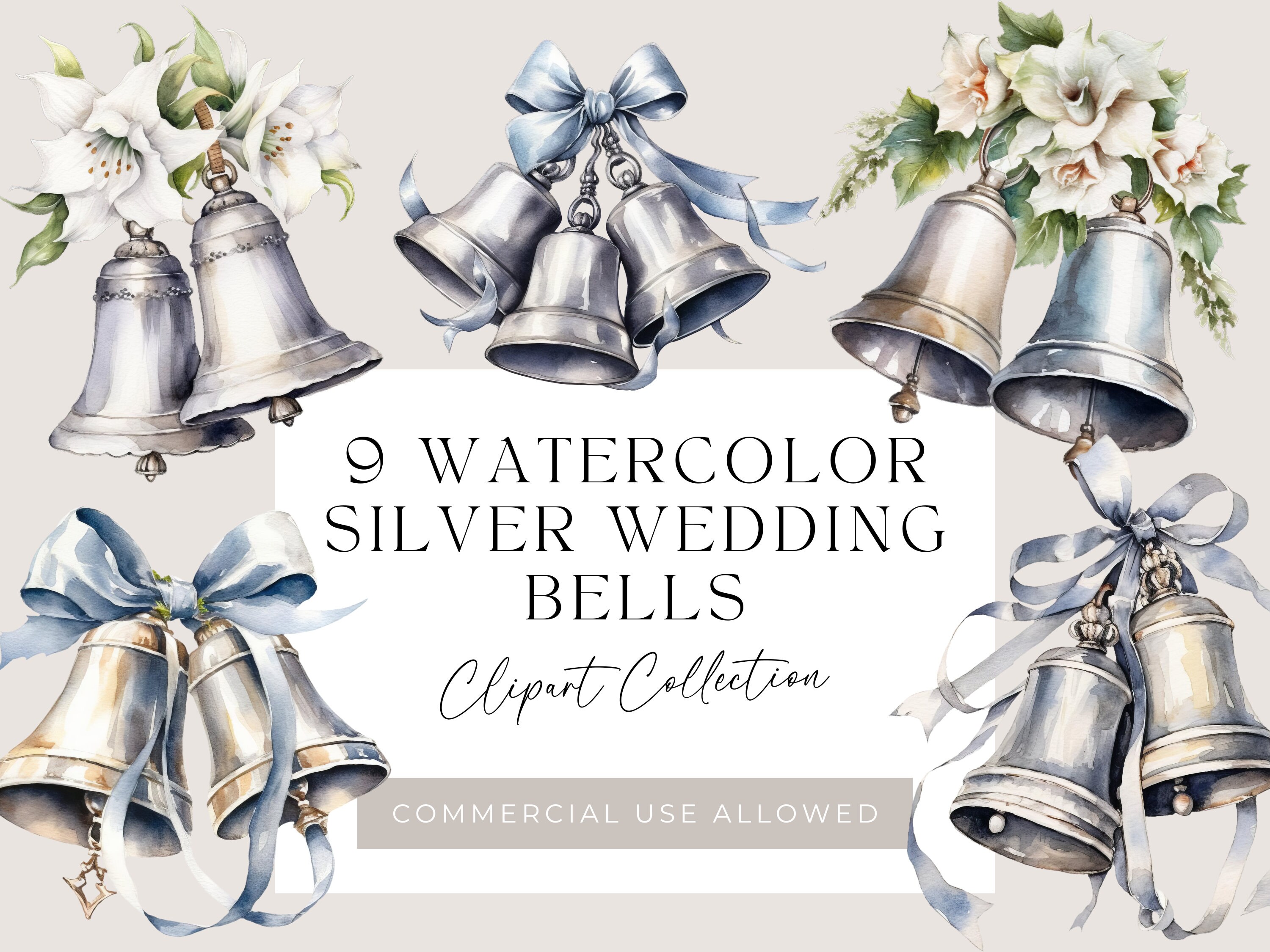 Gold Wedding Bells Clip Art