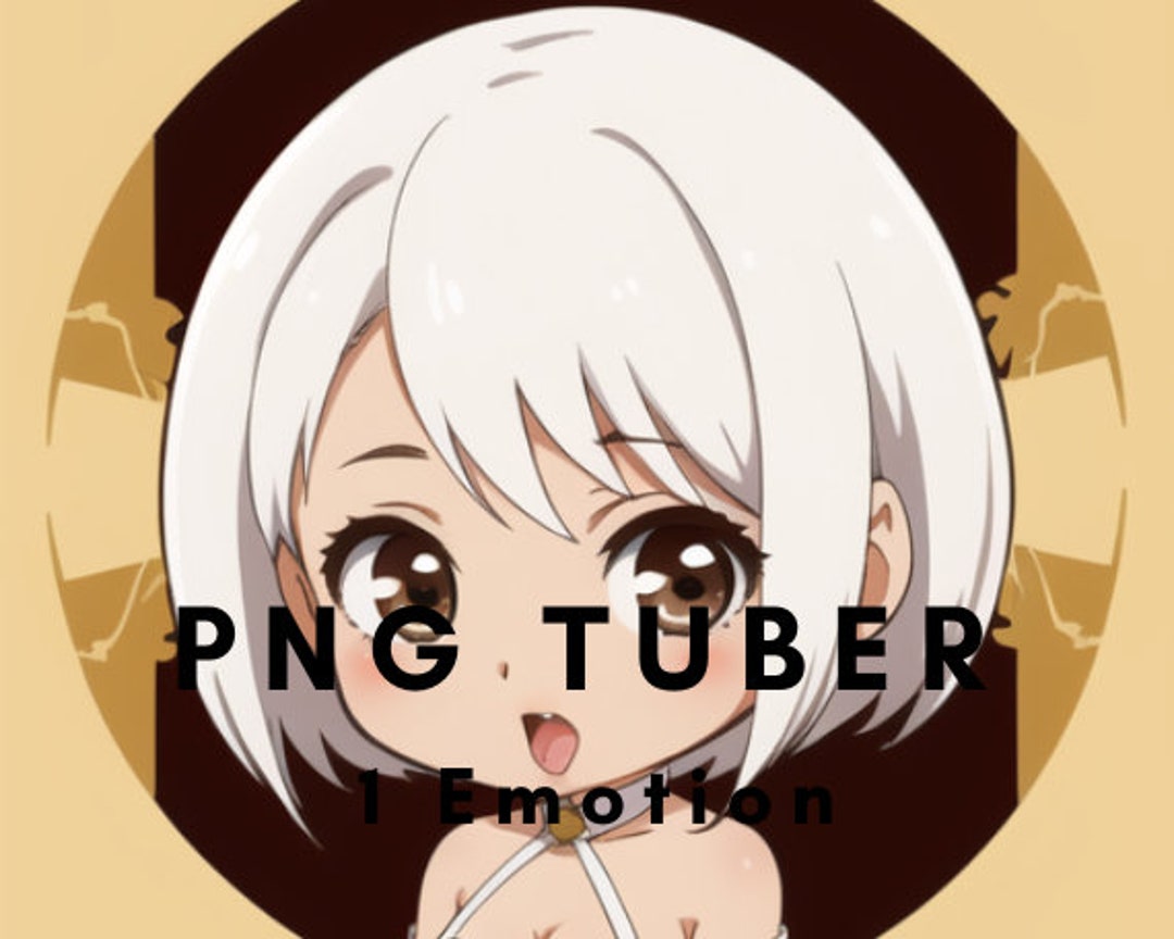 Cute Chibi PNGTUBER Giftuber Ready to Use Basic 1 Theme 4 Reactive PNG ...