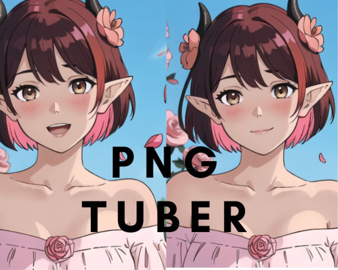 Cute Chibi PNGTUBER Giftuber Ready to Use Basic 1 Theme 4 Reactive PNG ...