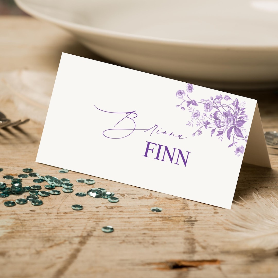 Editable Wedding Place Cards Template, Wedding Reception, Name Place ...