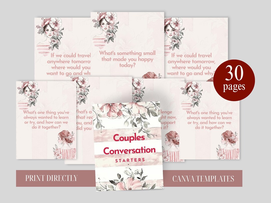 Couples Conversation Starter Cards | Date Night Question Cards ...
