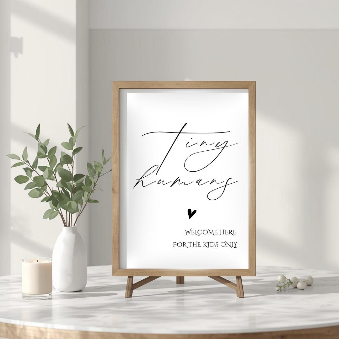 Tiny Human Welcome Sign: Editable Kids Playroom Decor (digital Download ...