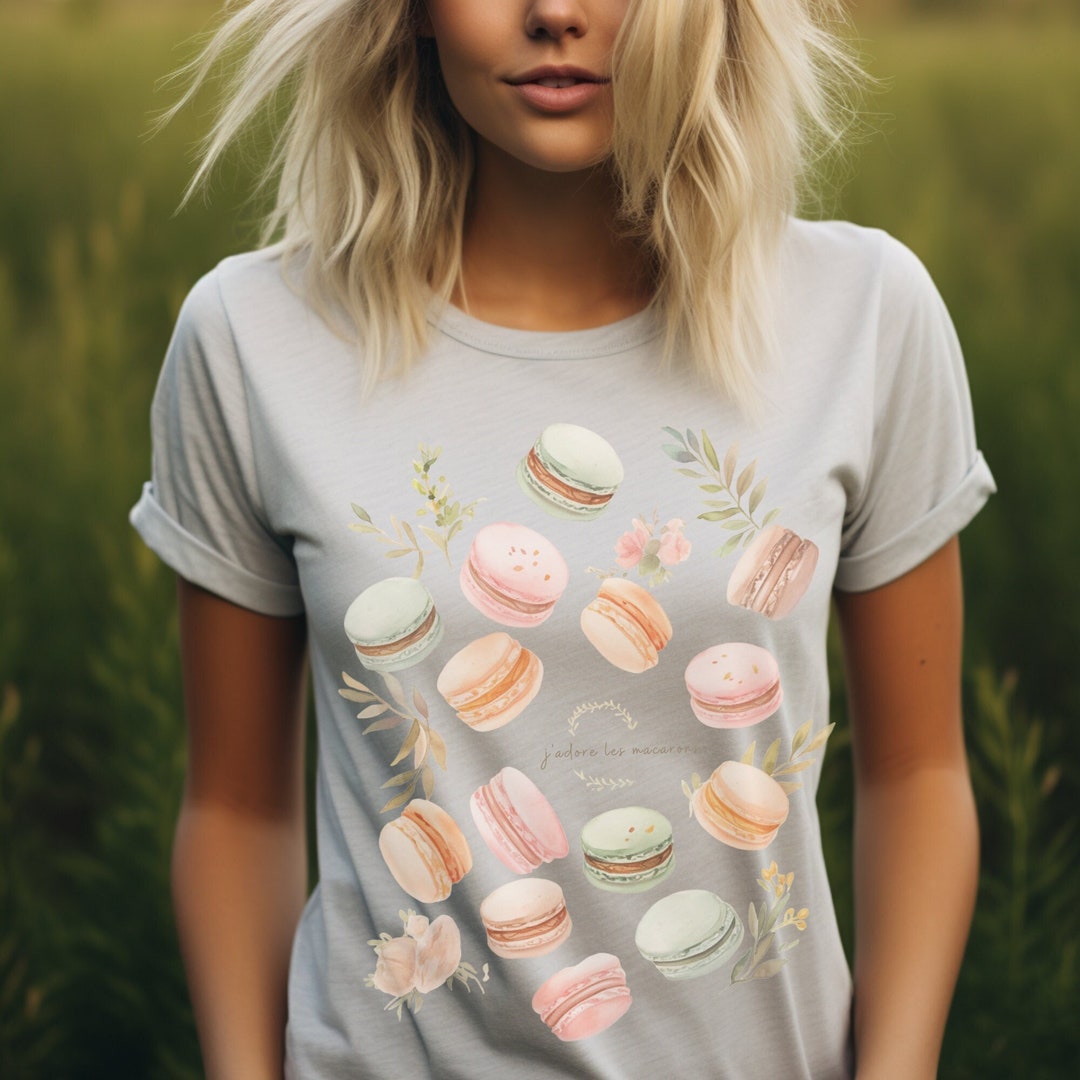 Cute Macron Baking Tee, French Macaron Lover, Francophile Gift, Pastry ...