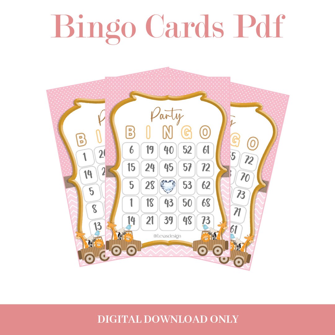 Printable Bingo Game Bingo Party Bingo Kid's Bingo Activities Bingo ...