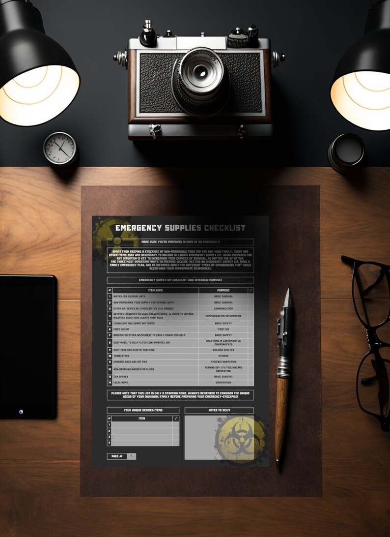 Emergency Supply Kit Guidelines: A Printable PDF With FDA - Etsy