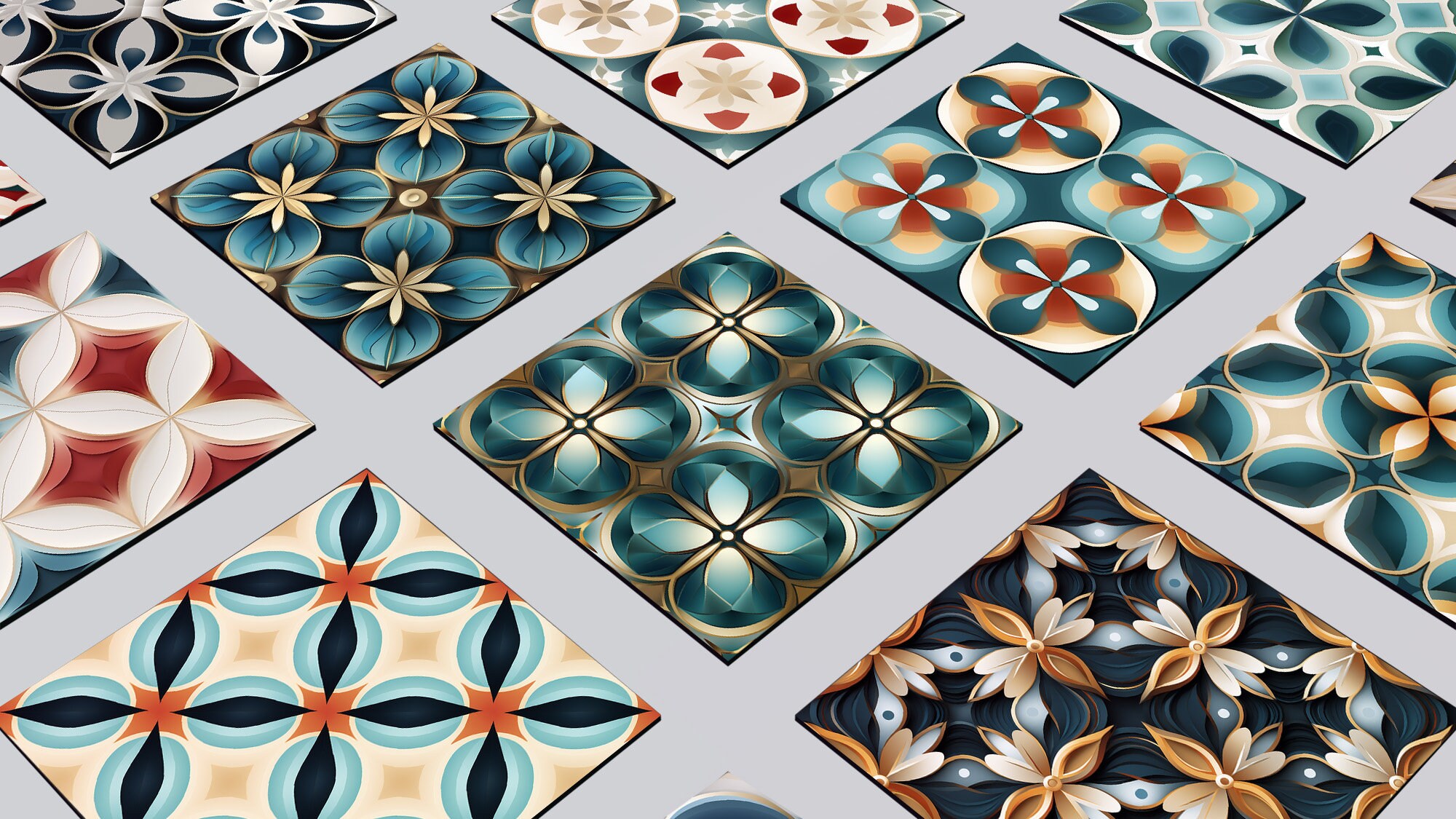 3D Minimalist Central Asian Seamless Pattern Digital Paper - Etsy