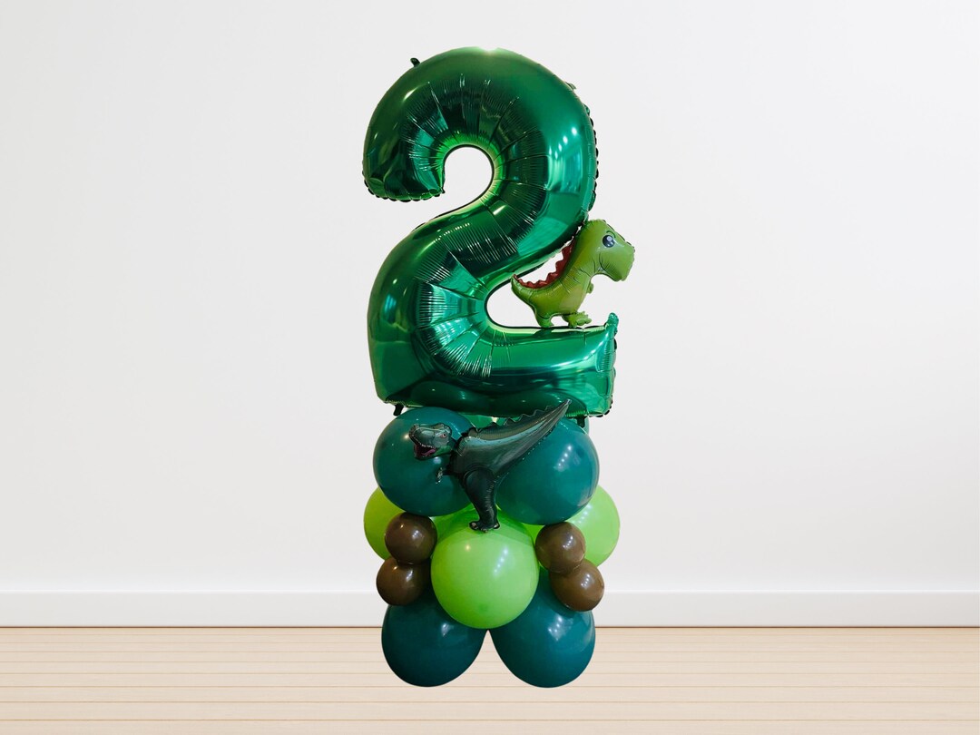 Large DIY Dinosaur Balloon Stack, DIY Balloon Stack, Dinosaur Stack ...