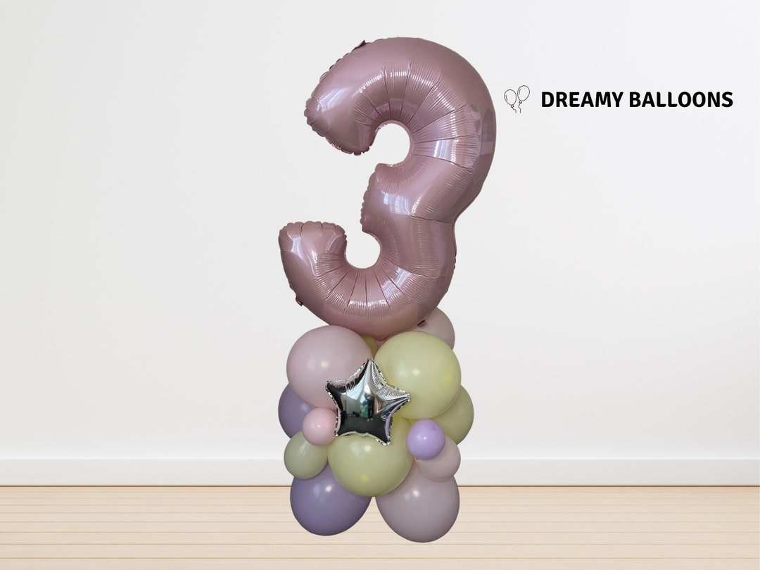 Large DIY Pastel Balloon Stack, DIY Balloon Stack, 1st Birthday ...