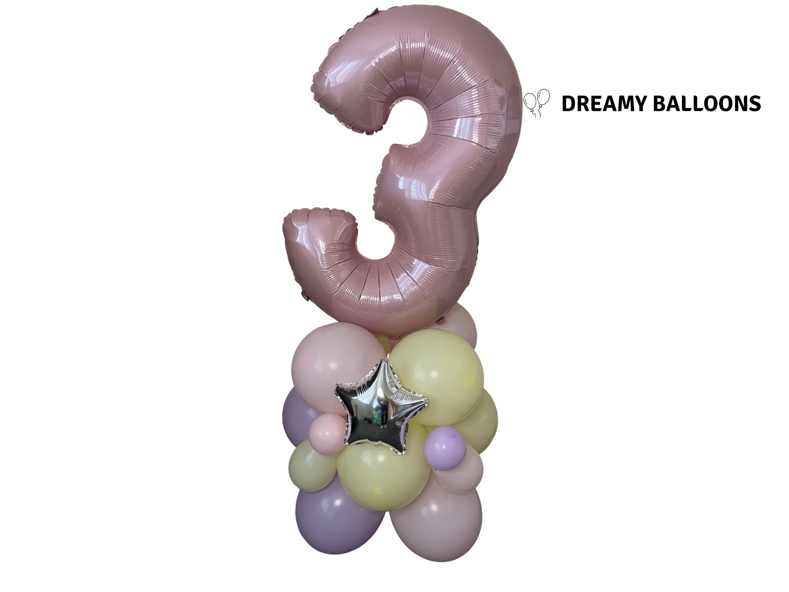 Large DIY Pastel Balloon Stack, DIY Balloon Stack, 1st Birthday ...