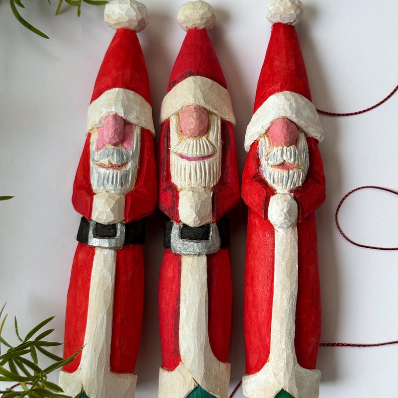 Handmade Santas - Etsy