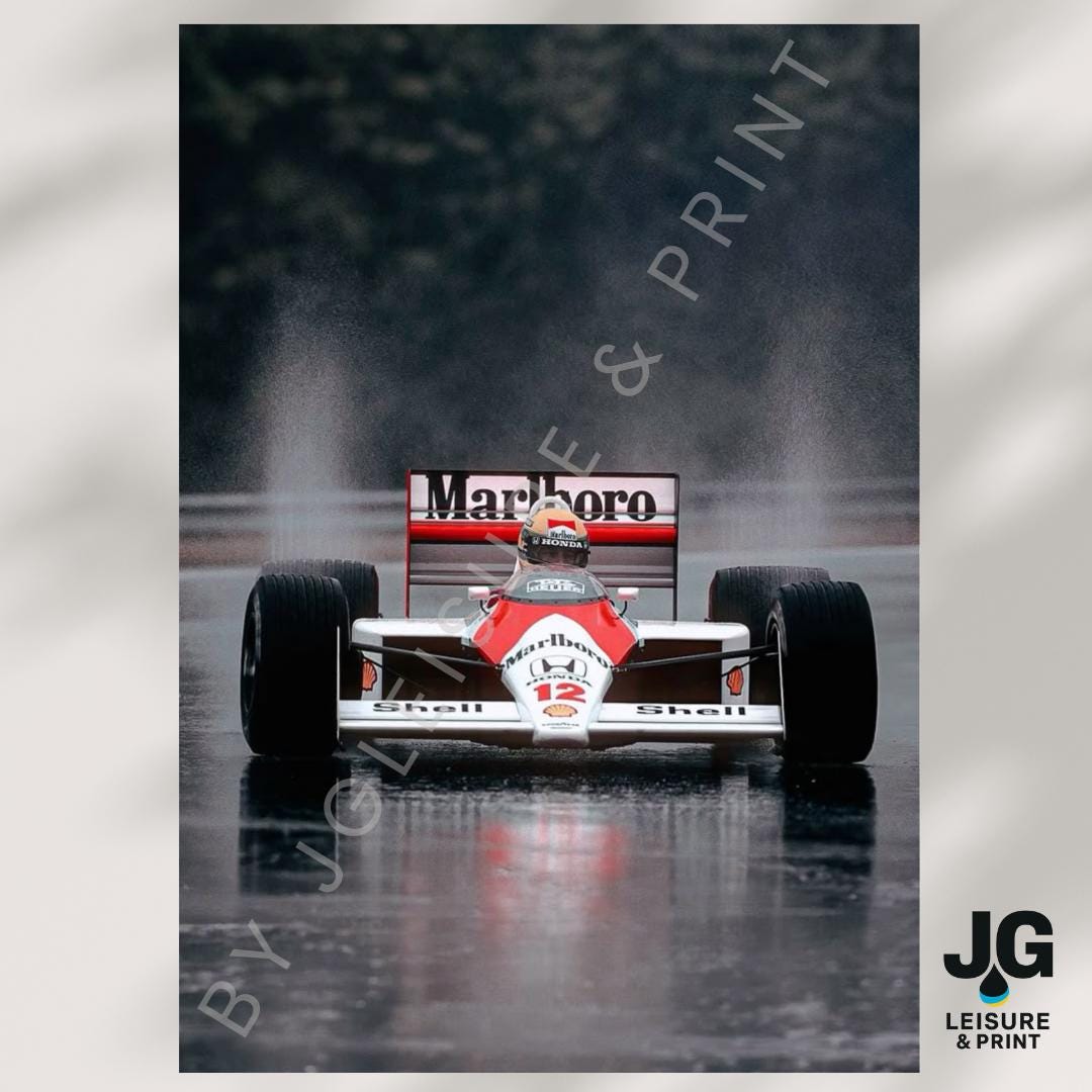 Ayrton Senna Formula One F1 Portrait: A5 A4 A3 A2 A1 Motorsport Wall ...