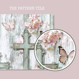 Christian Faith Pastel Easter Seamless Pattern File - Religious Crosses ...