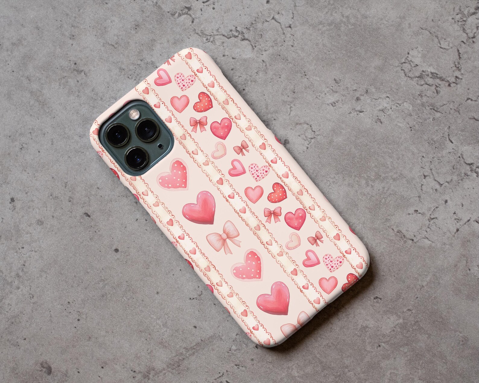 Valentine Watercolor Digital Wallpaper Seamless Pattern - Love Hearts ...