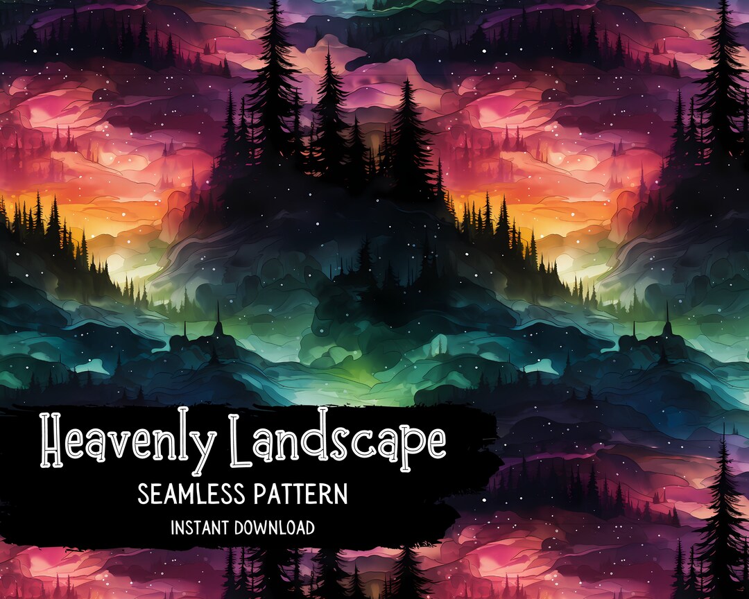 Northern Lights Seamless Digital Paper for Instant Download ...