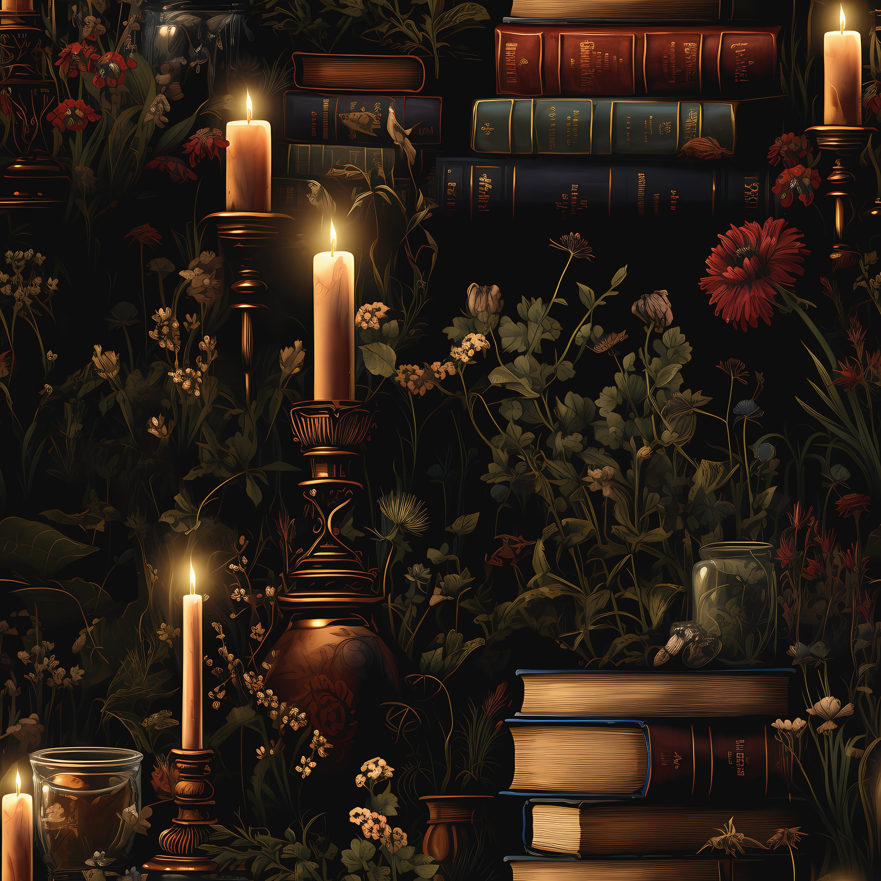 Dark Academia Seamless Pattern File the Witch's Night - Etsy Australia