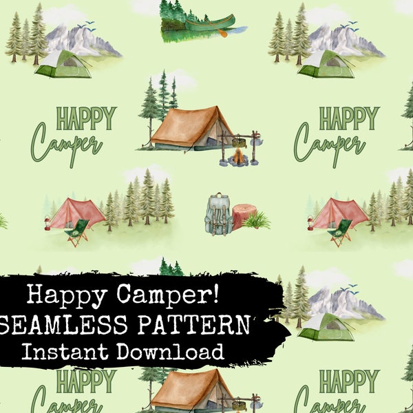 Happy Camper Fabric - Etsy