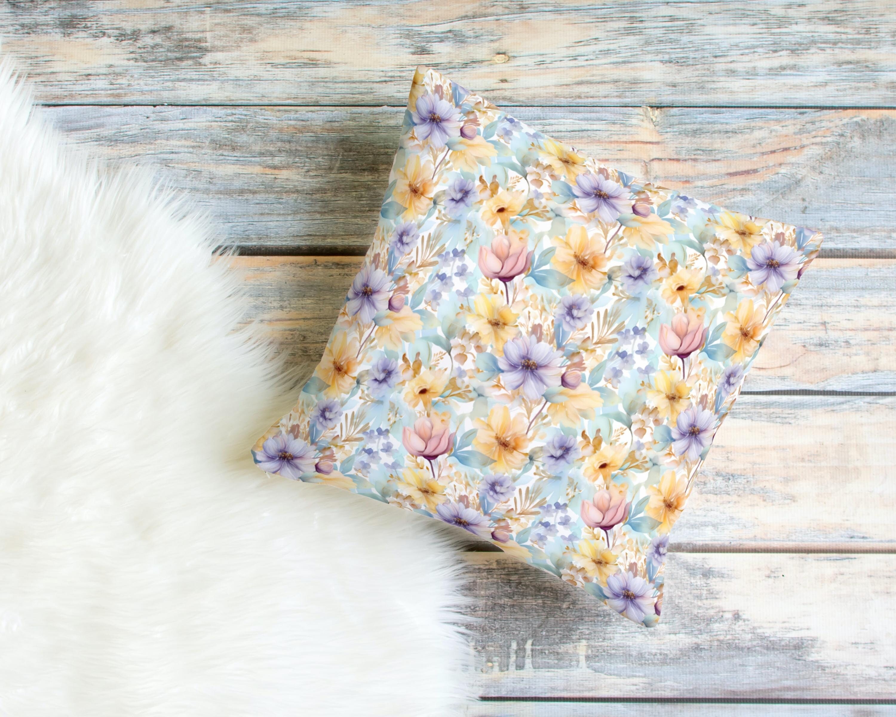 Pastel Floral Watercolor Digital Paper Summer Flowers Seamless Pattern ...