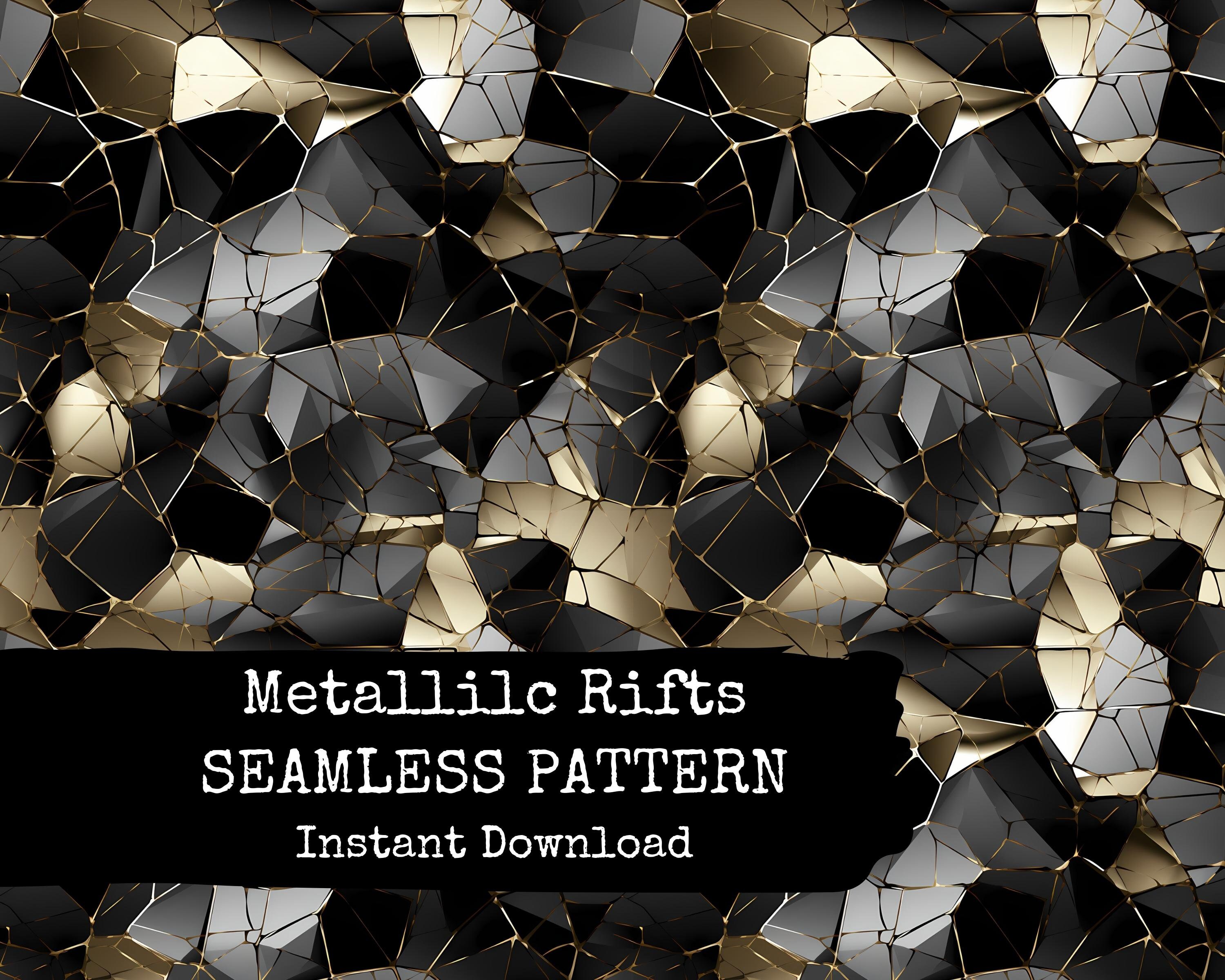 Cracked Metallic Digital Paper Black Gold Silver Shattered - Etsy