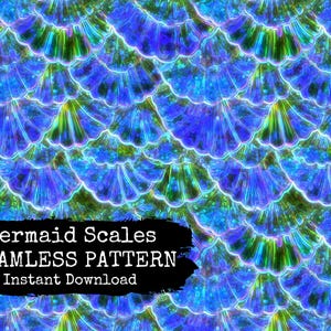 Mermaid Scales Seamless Pattern File - Bright Mermaid Scales Seamless ...