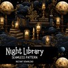 Witchy Night Library Seamless Pattern Bundle Dark Academia Pack ...