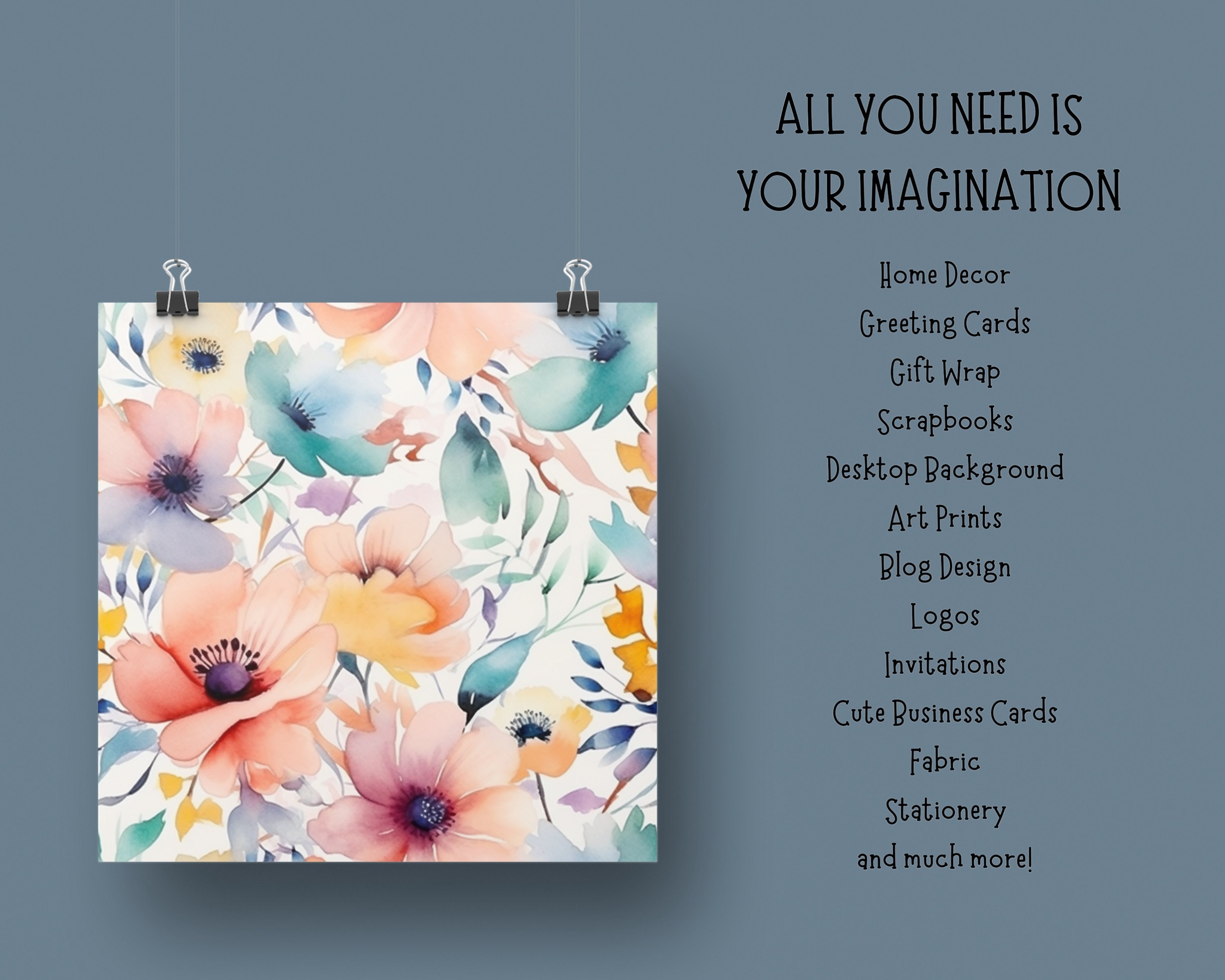 Pastel Watercolor Flowers Digital Paper Soft Summer Florals - Etsy