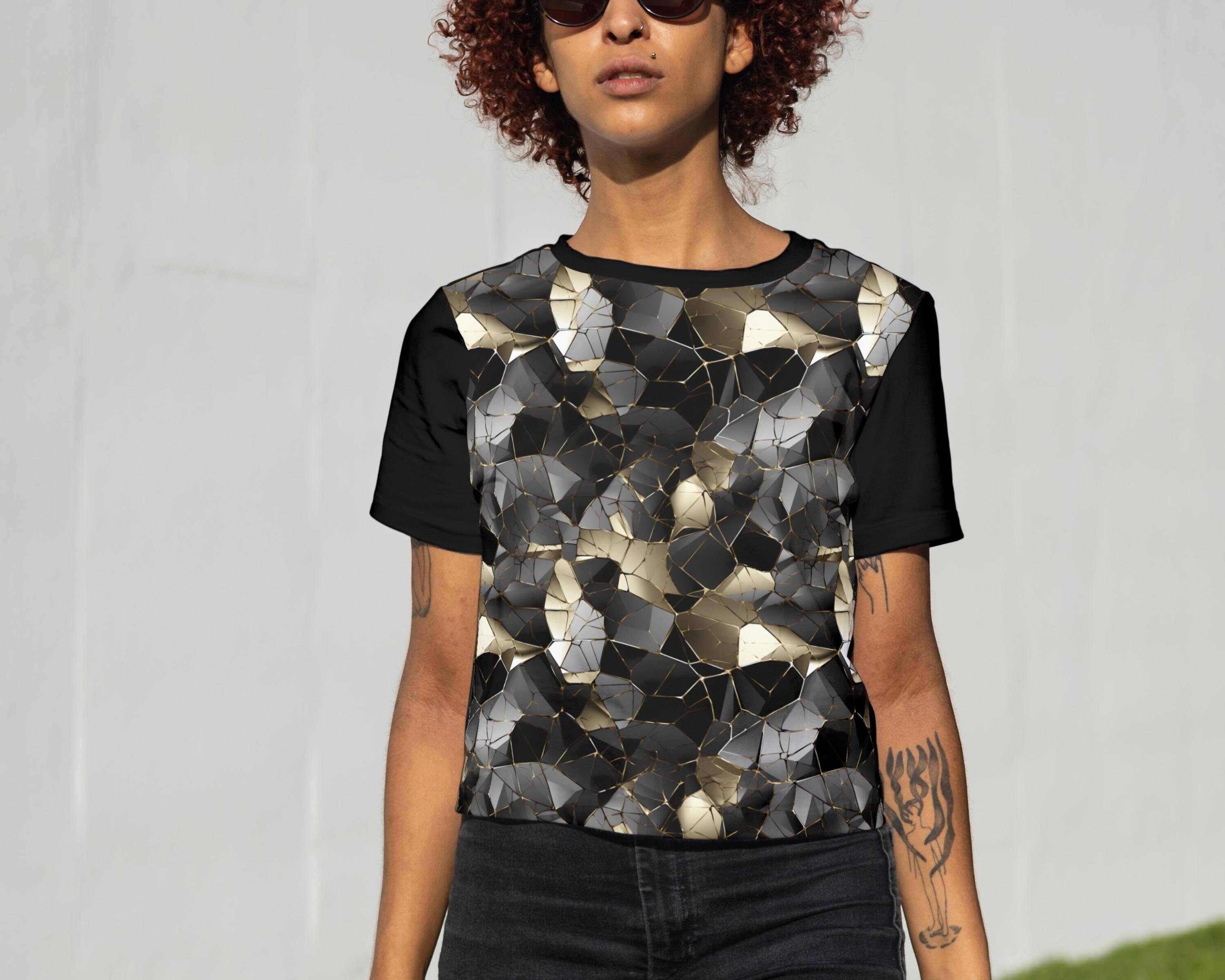 Cracked Metallic Digital Paper Black Gold Silver Shattered - Etsy