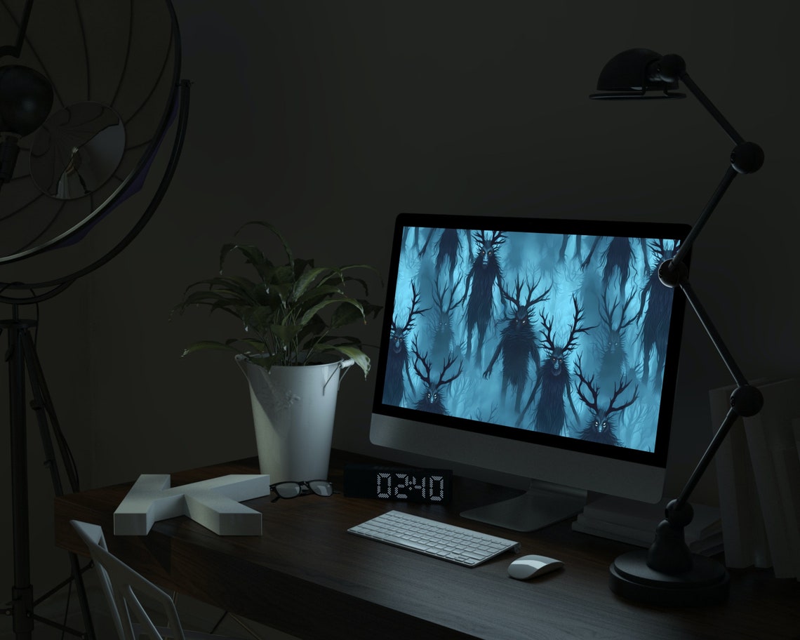 Wendigo Forest Digital Seamless Pattern for Instant Download - Etsy