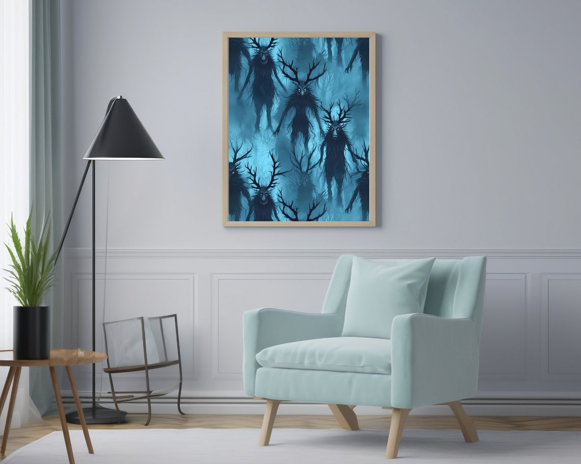 Wendigo Forest Digital Seamless Pattern for Instant Download - Etsy