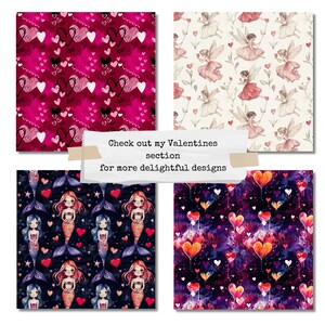 Valentine Watercolor Digital Wallpaper Seamless Pattern - Love Hearts ...
