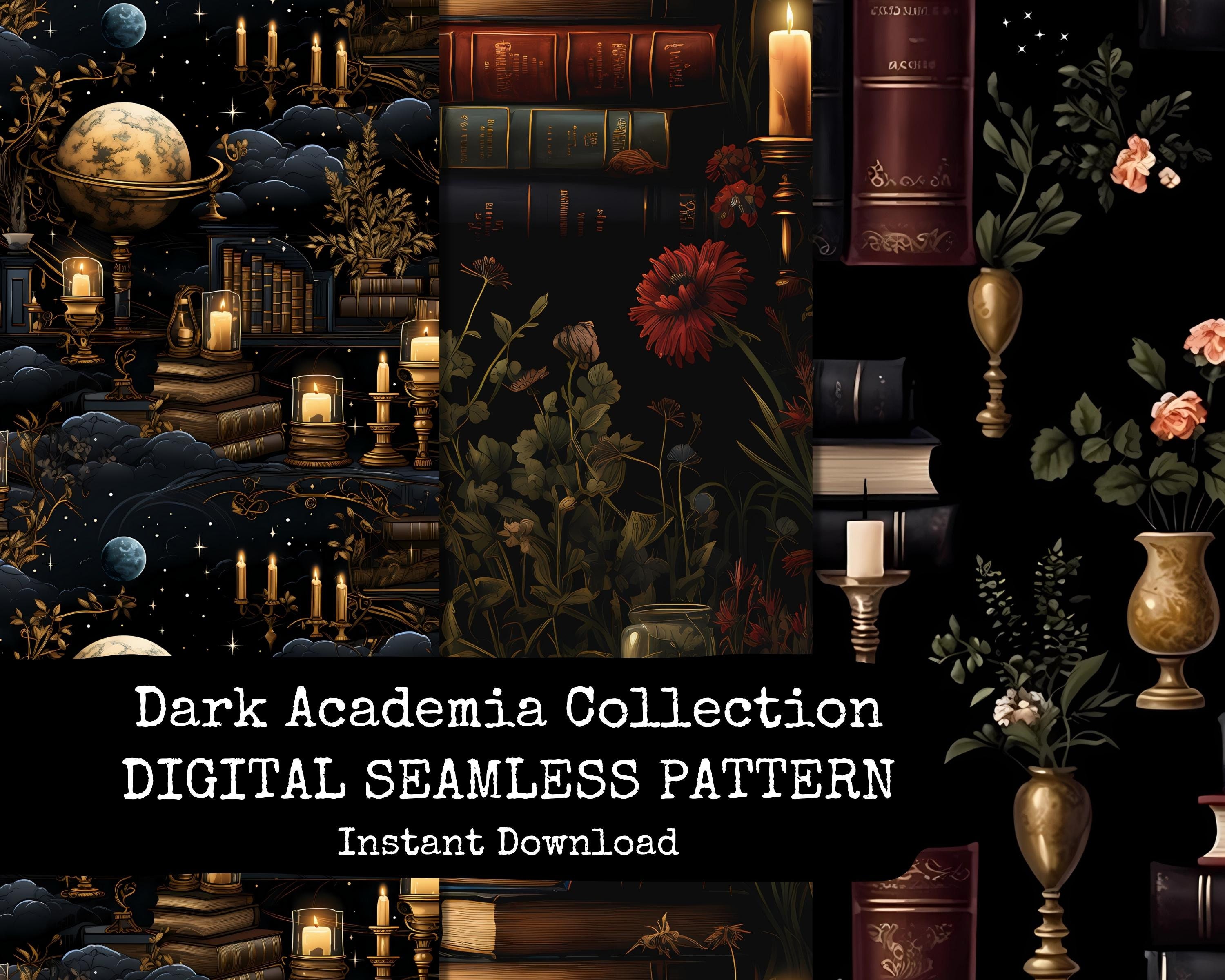 Dark Academia Collection Seamless Pattern Files Mystical - Etsy