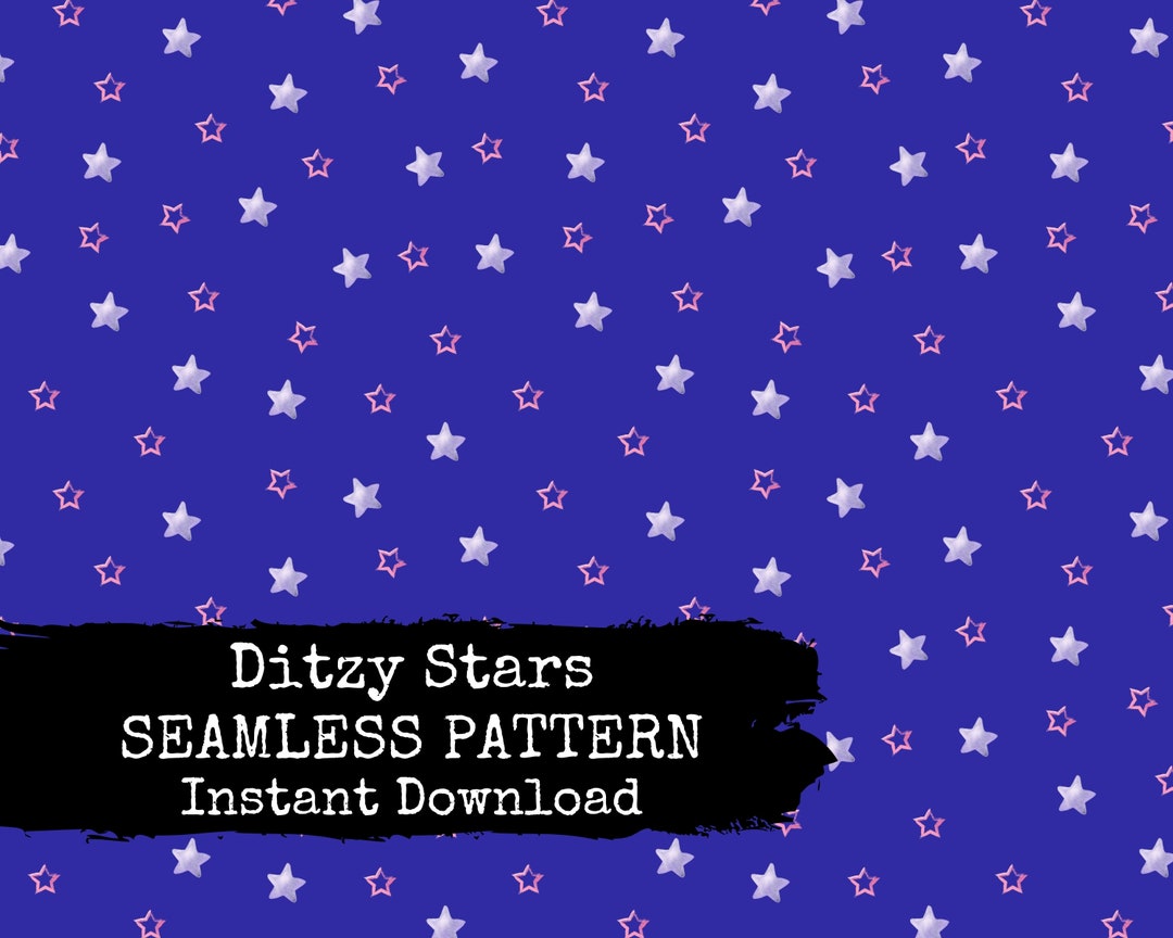 Ditzy Stars Seamless Pattern File Pastel Stars Digital Surface Pattern ...