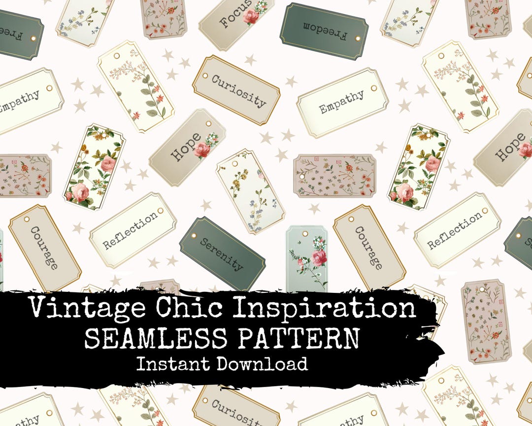 Word of the Year Boho Seamless Pattern - Inspirational Words Repeating ...