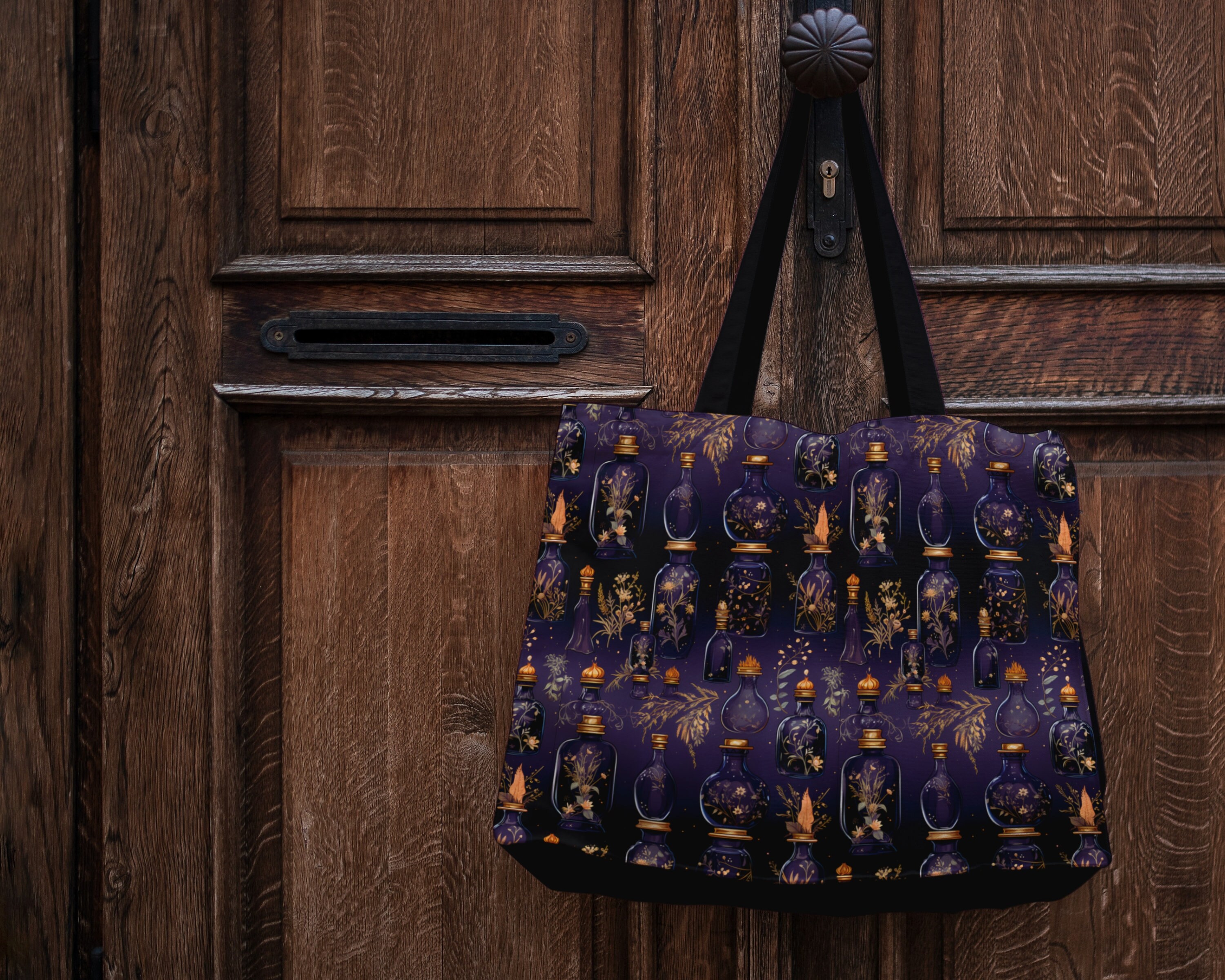 Witchy Seamless Pattern Paper Spell and Potion Bottles for - Etsy