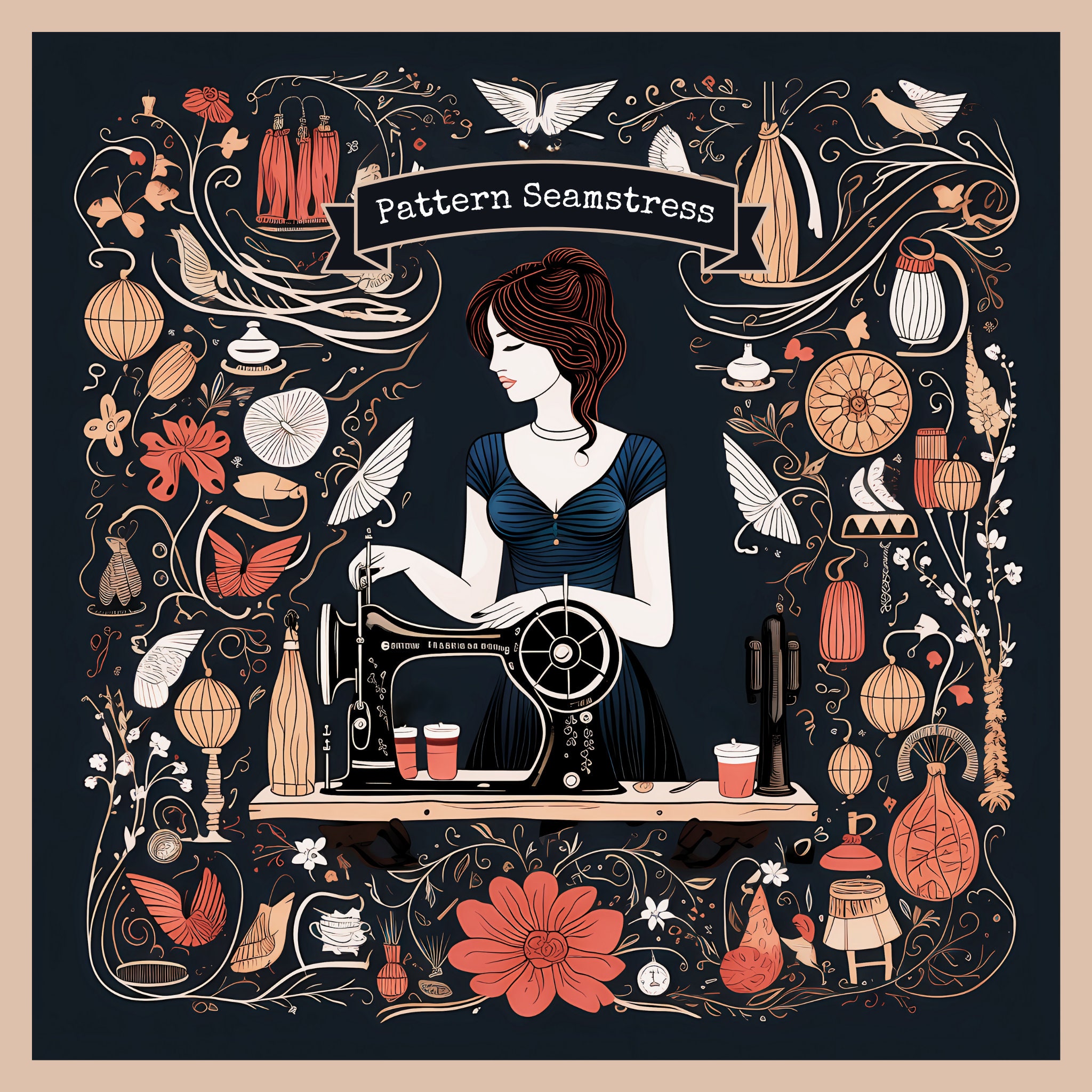 Dark Academia Collection Seamless Pattern Files Mystical - Etsy