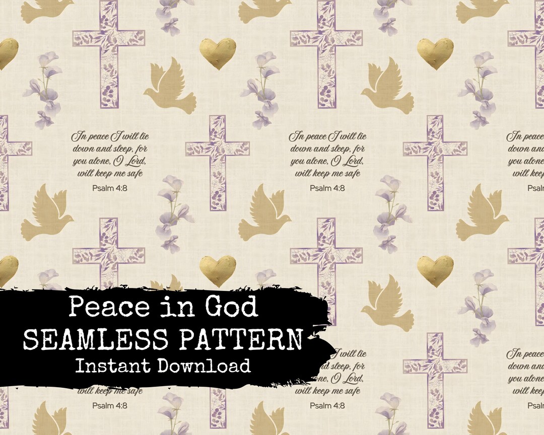 Christian Seamless Design File for Fabric Printing and More - Faith ...