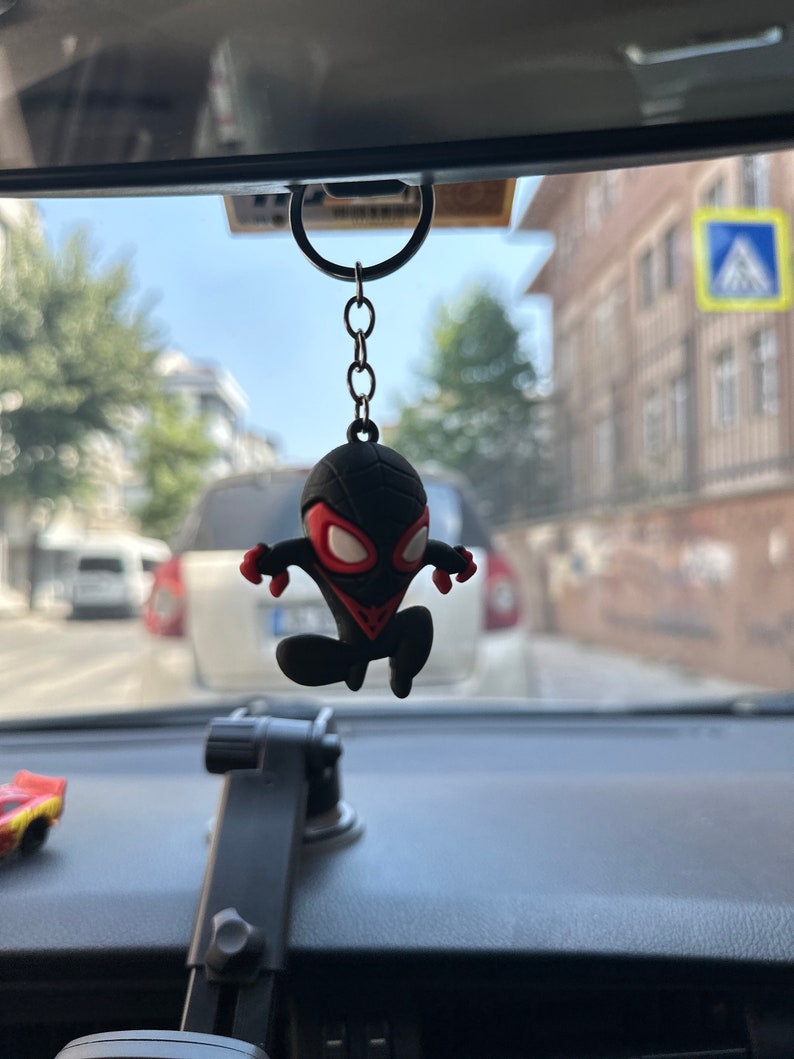 Spider Man Miles Morales Gwen Stacy Couple Keychain - Etsy
