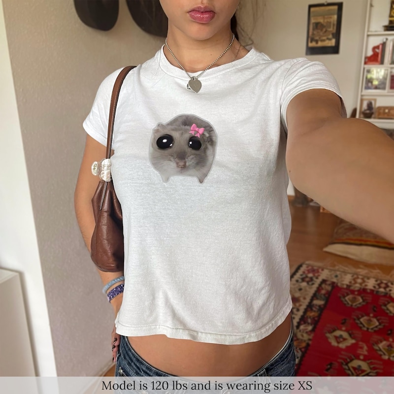 Sad Hamster With a Bow - Etsy