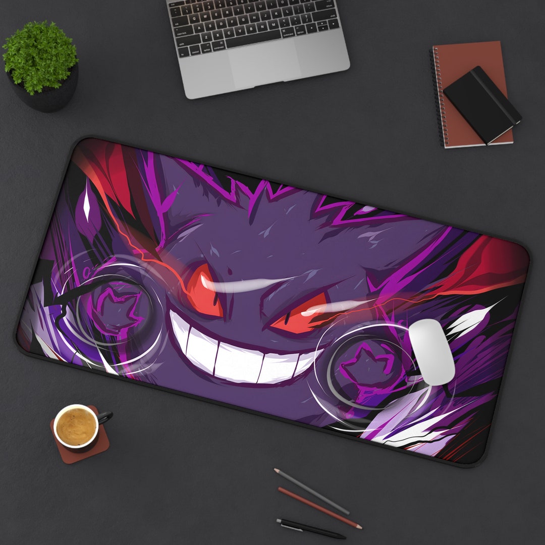 Scary Gengar Mousepad 3 Sizes Gaming Desk Mat Custom Pokemon Mousepad ...