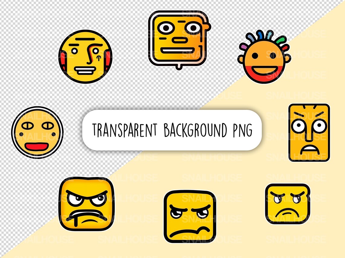 Doodle Emoji Sticker Set Emoji Digital Stickers Doodle Emojis Stickers ...