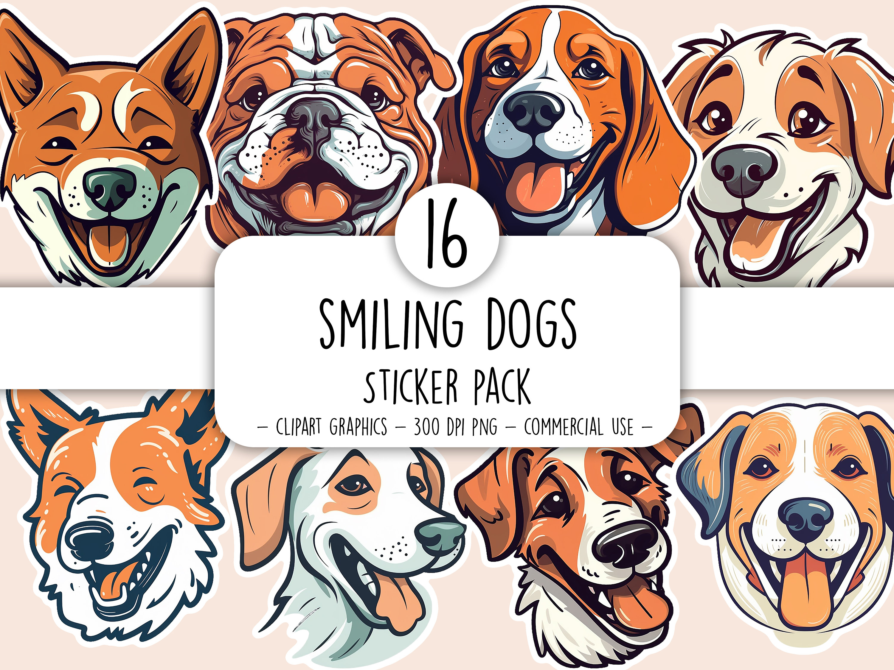 The Bark Magazine Smiling Dogs Clipart