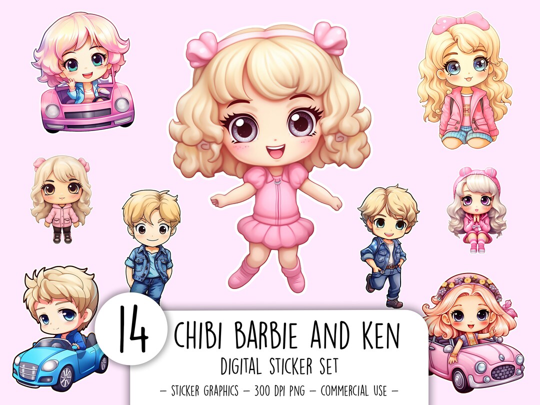 Chibi Girls and Boy Sticker Set Commercially FREE Cute Girls - Etsy