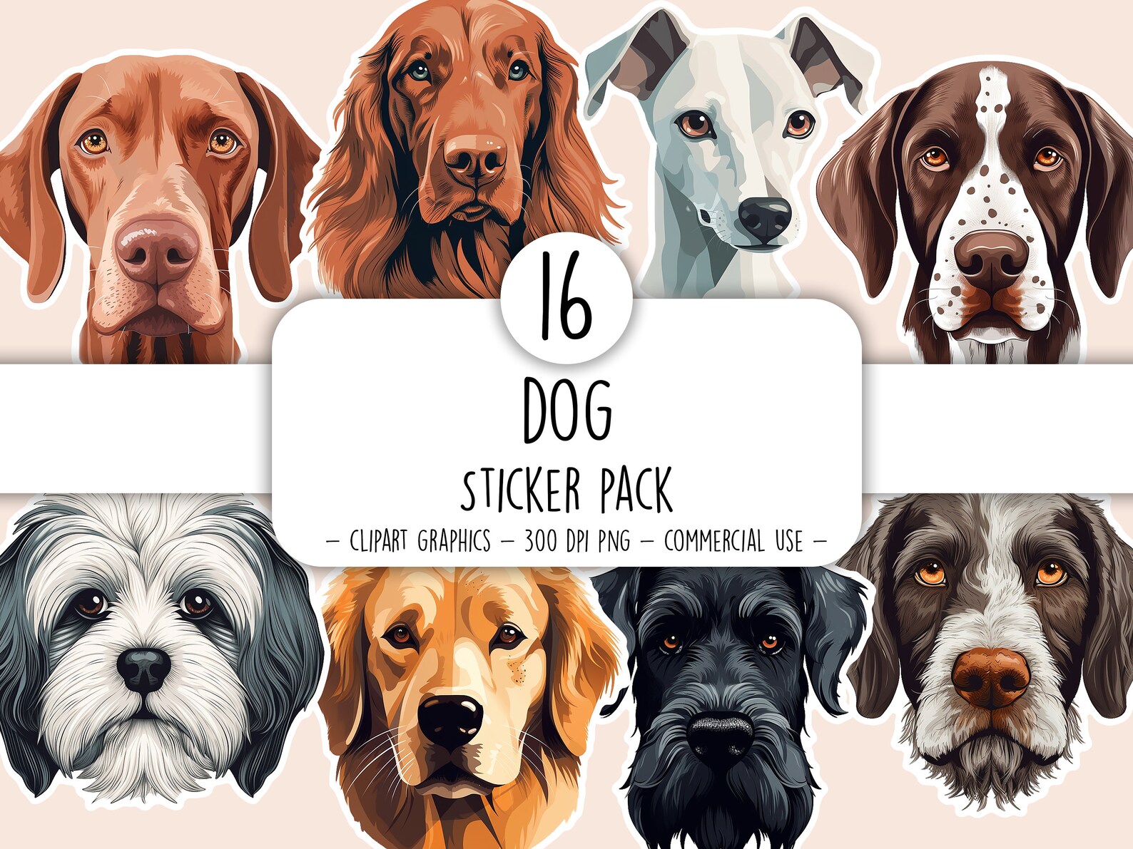Dog Breeds Digital Stickers Dog Breeds Sticker Set Dog Breeds Printable ...