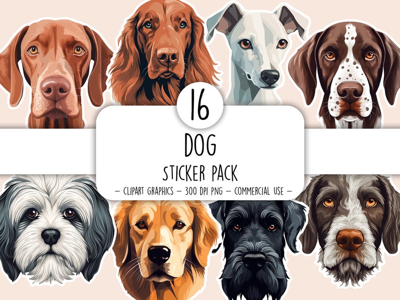 Dog Breeds Digital Stickers Dog Breeds Sticker Set Dog Breeds Printable ...