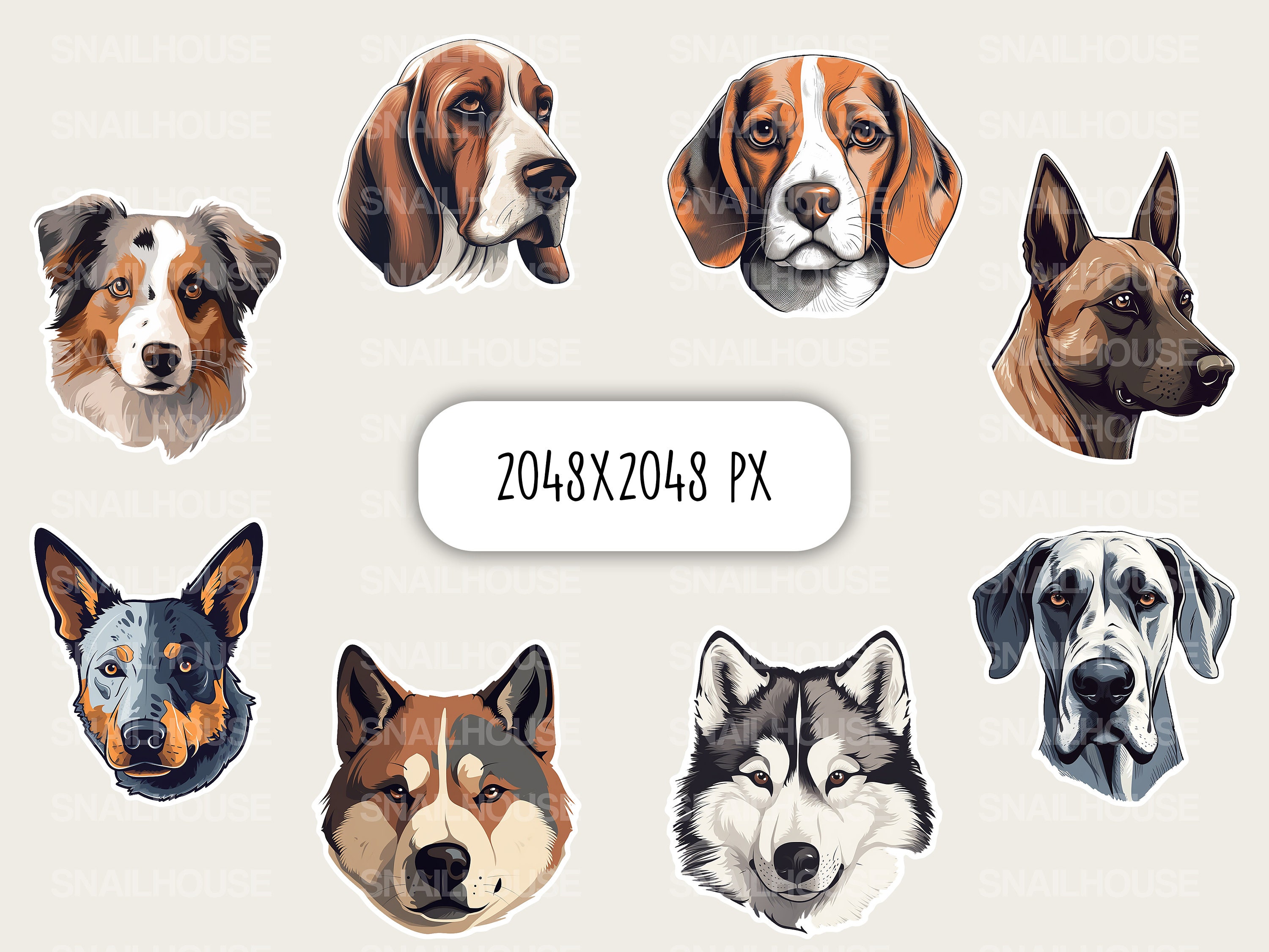 Dog Breeds Digital Stickers Dog Breeds Sticker Set Dog Breeds Printable ...