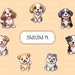 Chibi Dog Sticker Set Cute Dog Digital Stickers Dog Breeds Printable ...